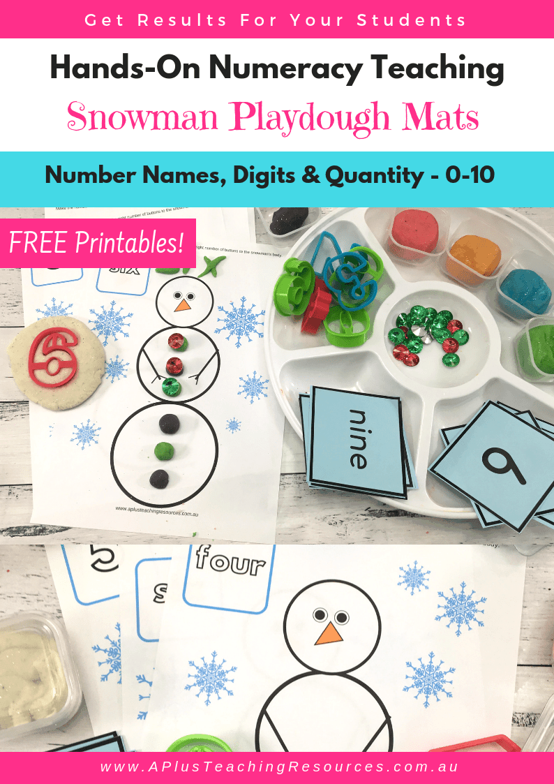 Snowman Playdough Mats {FREE Printable!}